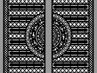 File cnc cổng 2 cánh trống đồng mới nhất dxf