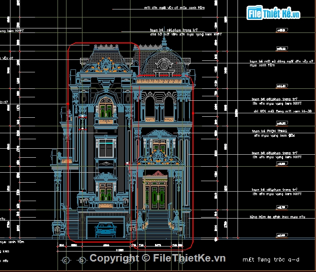 Top 50 mẫu file cad biệt thự cổ điển đẹp nhất